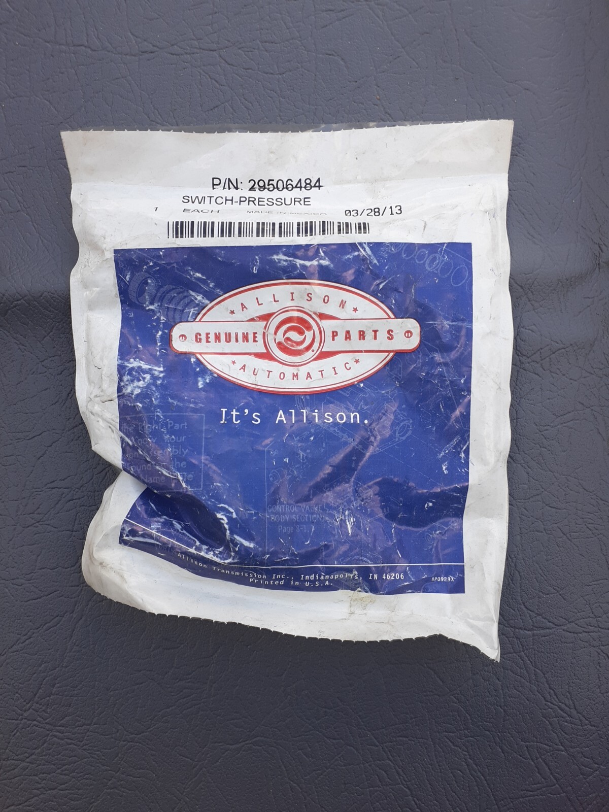 ALLISON TRANSMISSION PART# 29506484 PRESSURE SWITCH | eBay