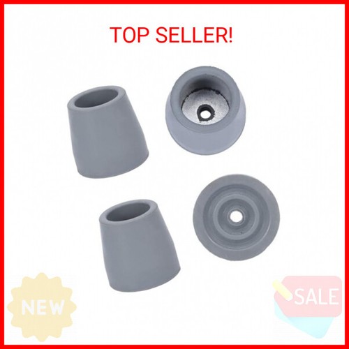 Rubber Walker Tips 1'' Heavy Duty, (Gray, Pack of 4), Replacement Tips ...