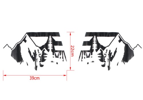 For Ford Bronco Sport 2021+ Carbon Fiber Rear Window Glass Sticker ...