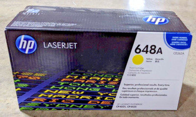 Genuine HP 648A CE262A Yellow High Yield Toner 11K HP LaserJet CP4025 ...