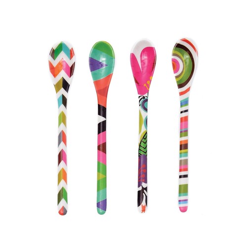 Melamine Assorted, Tablespoon, Spoon, Set of 4 for Coffee, Milk Powder ...