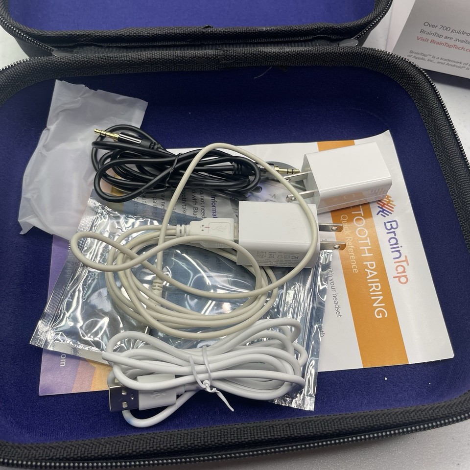 BrainTap Brain Tap Headset Meditation Sleep Stress with Light & Sound ...