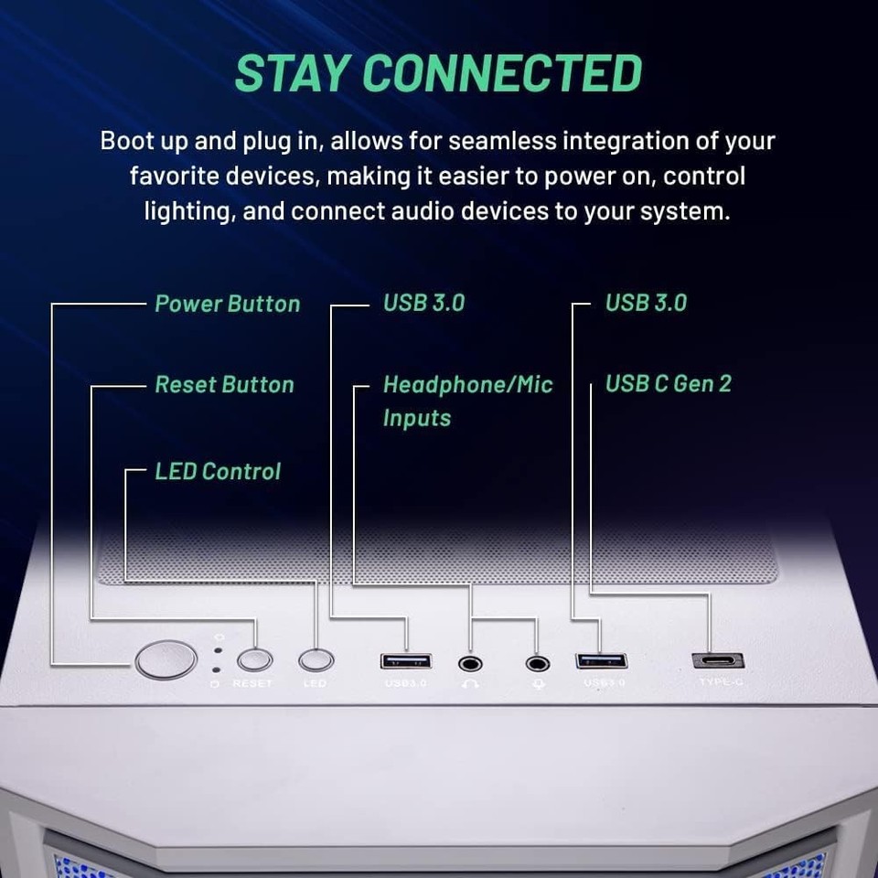Skytech Gaming Archangel 4 Ryzen 7 5700 16GB RAM 1TB SSD Nvidia RTX ...