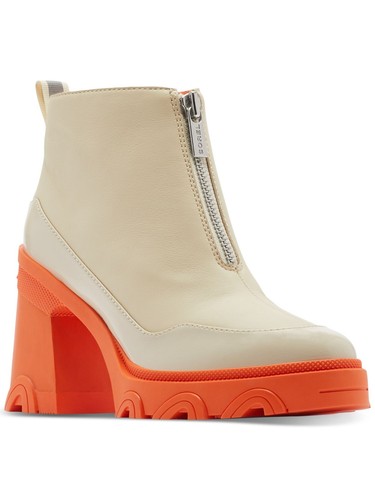 SOREL Womens Beige 1" Platform Heel Pull Tab Padded Brex Almond Toe ...