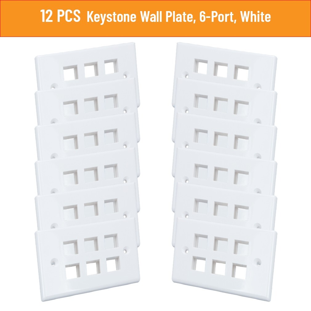 6 Port Keystone Single Gang Wall Plate Support Keystone Insert Keystone ...