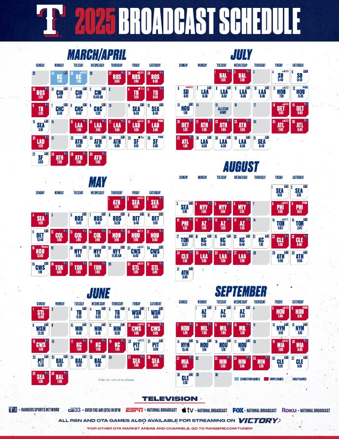 2025 Major League Baseball Teams Schedule Magnets 5" X 3.5"(Choose From ...