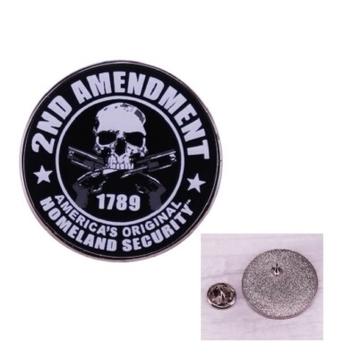 Second Amendment Homeland Security 1-3/16" Metal and Enamel Vest Hat ...