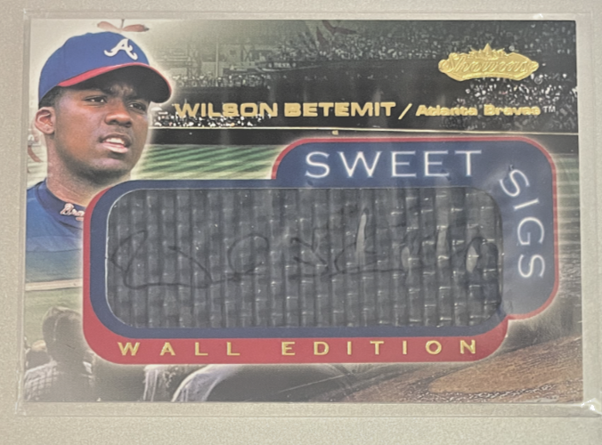 2001 Fleer Showcase Sweet Sigs Wall Braves Baseball Card #2 Wilson ...