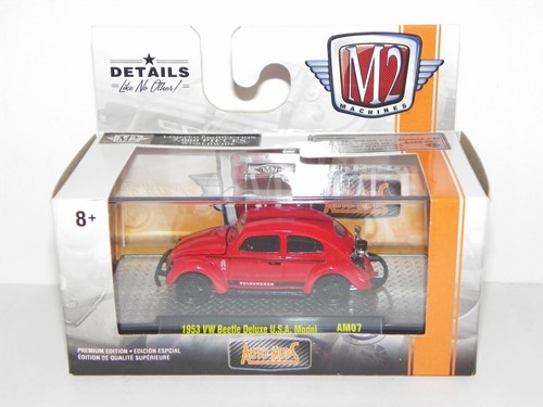 M2 Machines Boxed 1953 Volkswagen Beetle USA red AM 07 20-14 | eBay