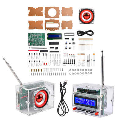 RDA5807 87-108MHz Electronic Radio Kit LCD Digital FM Radio Receiver ...