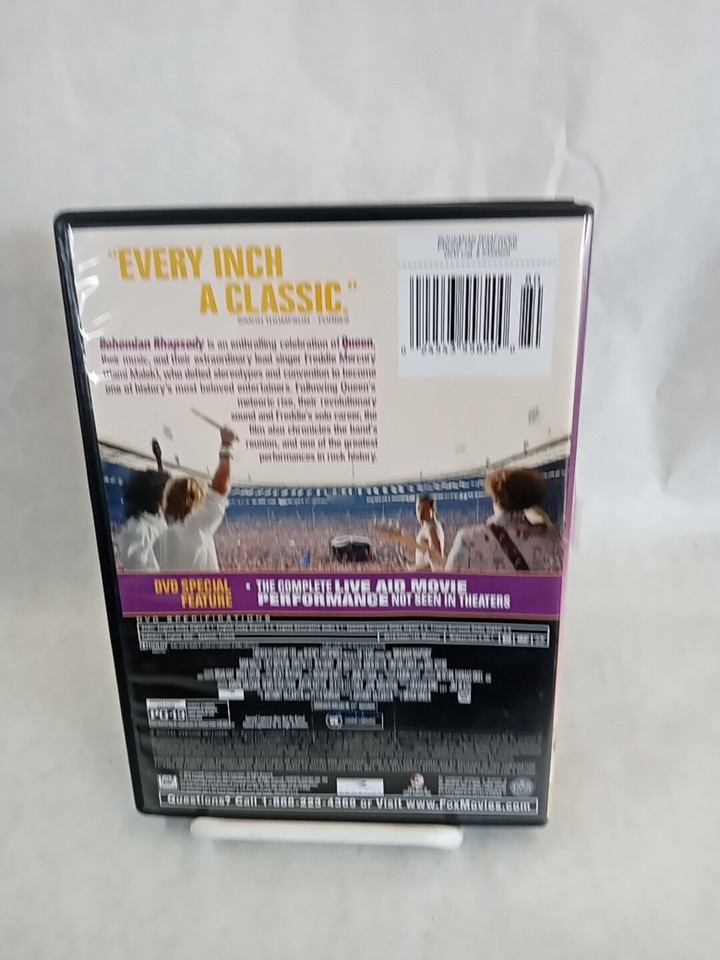 Bohemian Rhapsody (DVD 2018) Freddie Mercury Queen Band Rockumentary ...