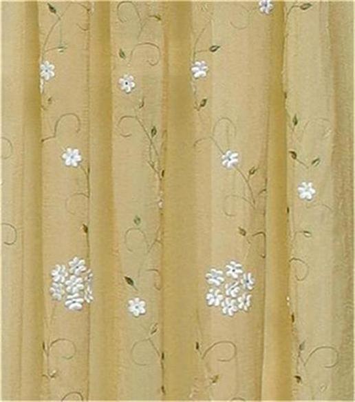 Embroidered Daisy Window Curtain Panel 1 Piece Crushed Sheer by ...