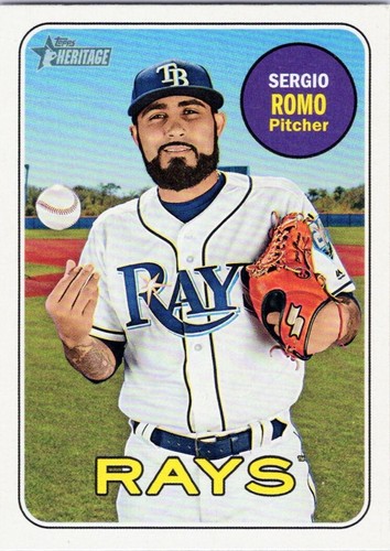 2018 Topps Heritage #632 Sergio Romo Tampa Bay Rays | eBay