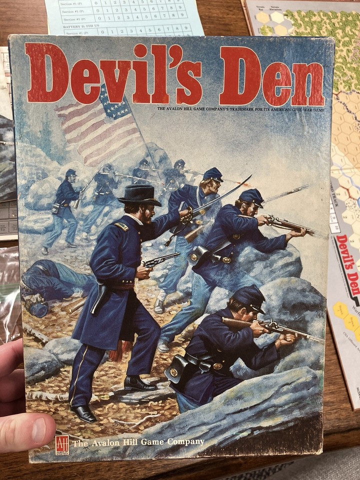 Devil's Den American Civil War Game Battle Gettysburg Avalon Hill 1985 ...
