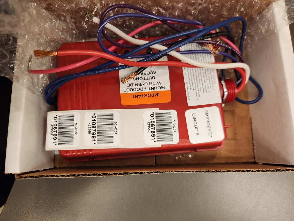 HUBBELL NXRC-UL924-UNV EMERGENCY LIGHTING LOAD CONTROLLER 1-ZONE NX NXT ...