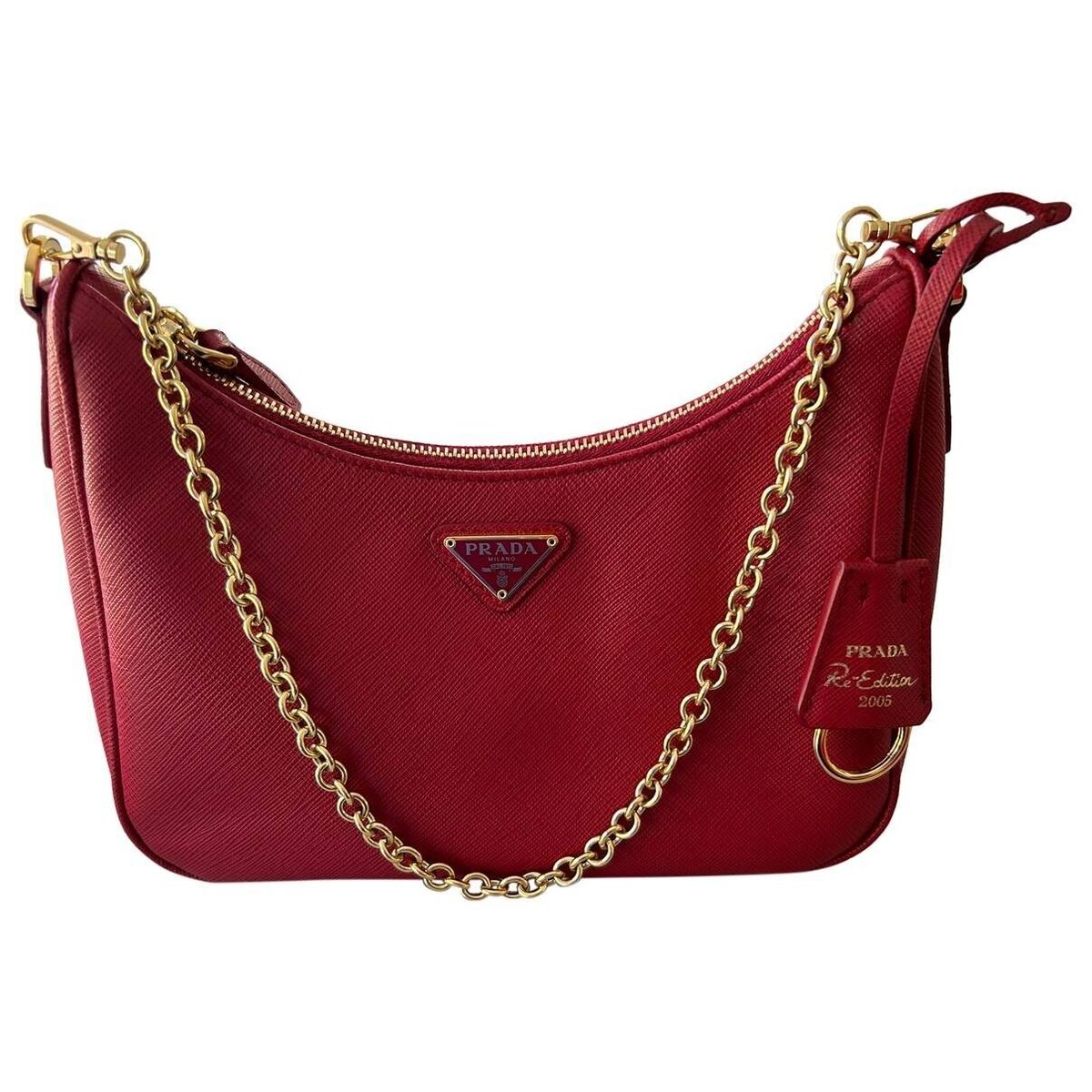 Prada Re-Edition 2005 Saffiano Leather BagFiery Red | eBay Prada Re-Edition 2005 Saffiano Leather BagFiery Red | eBay