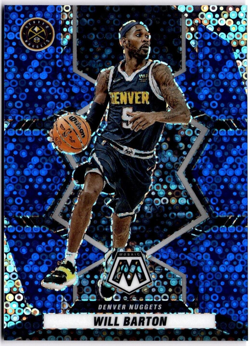 2021-22 Panini Mosaic - Will Barton #108 Blue Fast Break Prizm /85 for ...