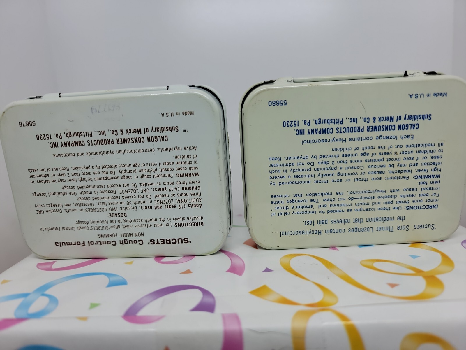 Vintage Sucrets Cough Control Formula Sore Throat Lozenges Tins Lot of ...