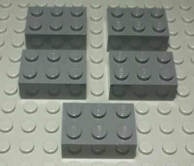 Lego Mattone 2x3 Nuovo Grigio Scuro 5 Pezzi | eBay
