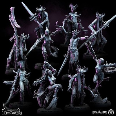 Dark Elves x10 | The Remade – Underdark | Bestiarum Miniatures | 32mm ...
