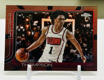 2025-2026 TOPPS CHROME AMEN THOMPSON BASKETBALL BORDER REFRACTOR ...