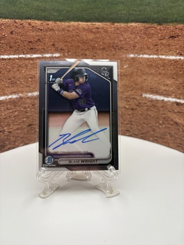 2024 Bowman Draft - Chrome Prospect Autographs Blake Wright #CPA-BW (AU ...