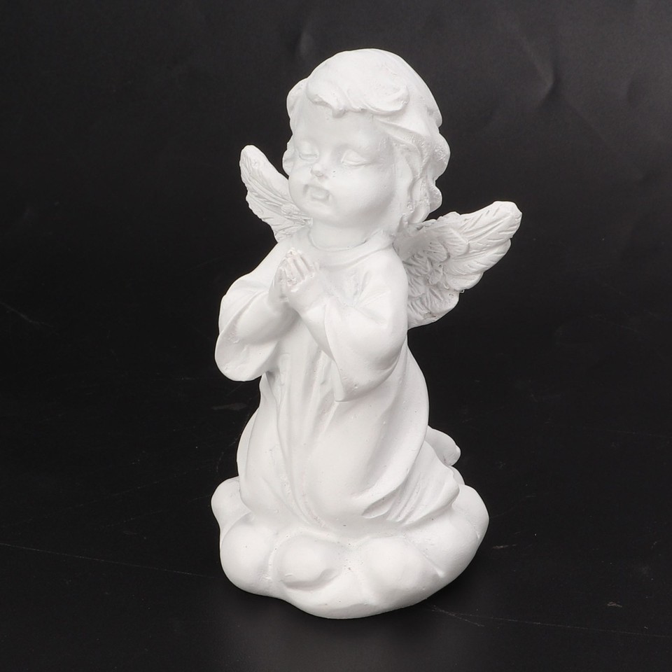Cherub Statue Lifelike Cute Kneeling Praying Resin Exquisite Details ...