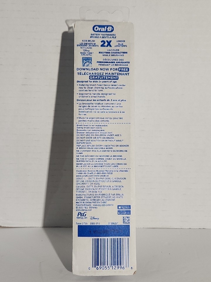 Oral B Kid's Electric Toothbrush Raya and the Last Dragon Soft Bristles ...