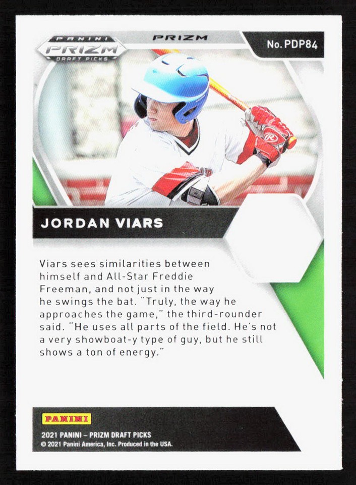 2021 Panini Prizm Draft Picks Jordan Viars Blue Mojo #PDP84 | eBay