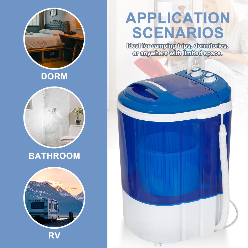 Portable Mini Laundry Washer 9lbs Compact Washing Machine Idea Dorm ...