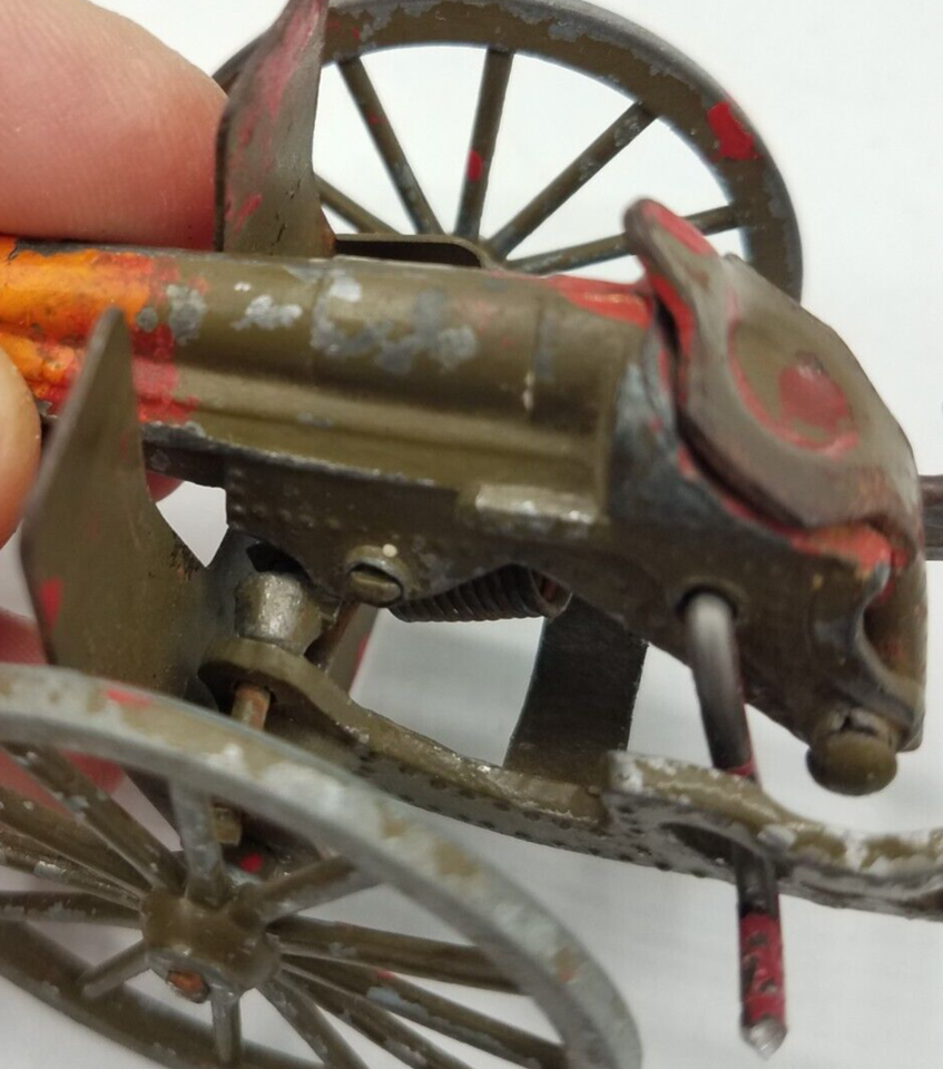Vintage Lot 2 Spring Action Metal CAP GUN CANNON, Military Midget Toy ...