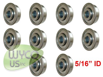 (10) FLANGE BEARINGS,1-1/8" OD x 5/16" ID x 7/16", CASTERS, WHEELS, B ...