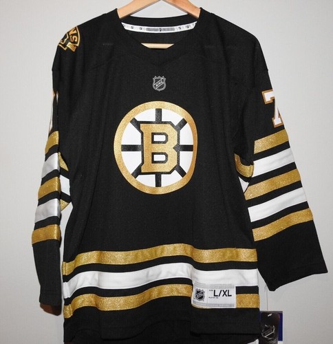 NHL Boston Bruins 100th Anniversary #71 Hockey Jersey New Youth Size L ...