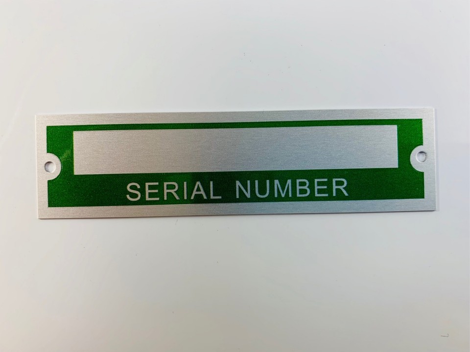 New Blank Serial Number Plate Identification Tag 4 Colors Available ...