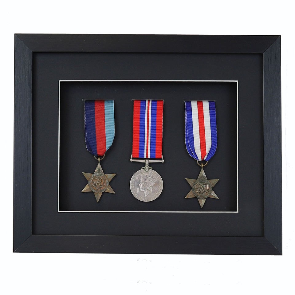 3d Deep Box Frame To Display War Military Sports Medals Black White ...