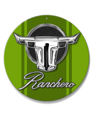 1968 - 1971 Ford Ranchero Emblem Round Aluminum Sign - Aluminum - 14 ...