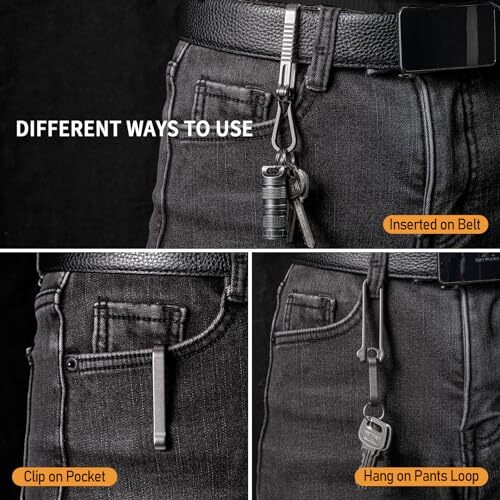 Titanium Belt Key Holder，Quick 1pcs Titanium Belt Clip+1pc 30mm Steel ...
