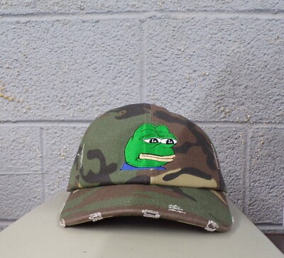 Pepe The Frog Embroidered Ball Cap Hat Adjustable KEK New | eBay