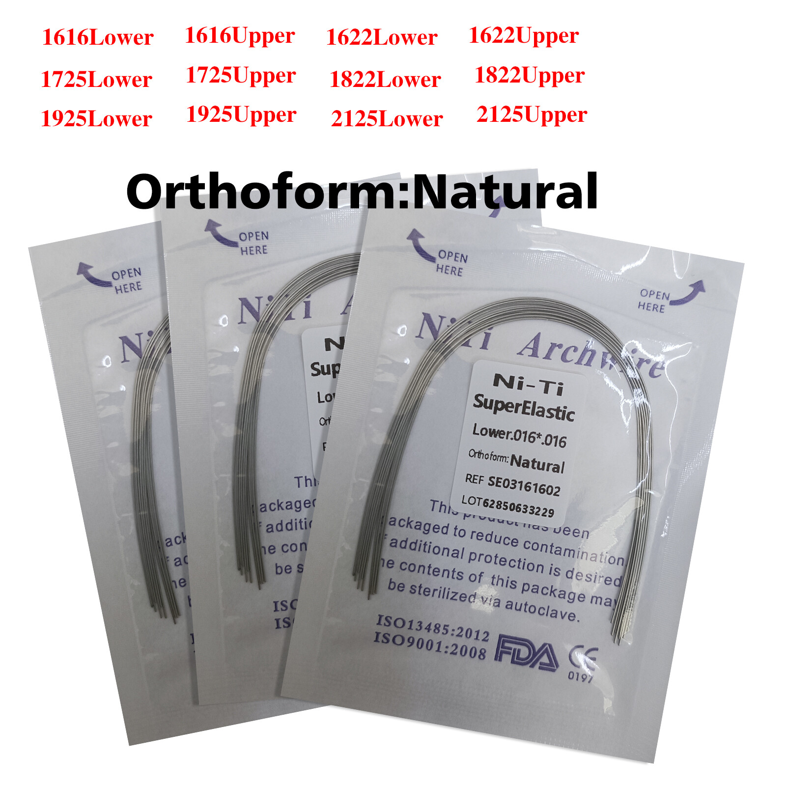 Dental Ortho Super Elastic NITI Rectangular Arch Wire Square Ovoid ...