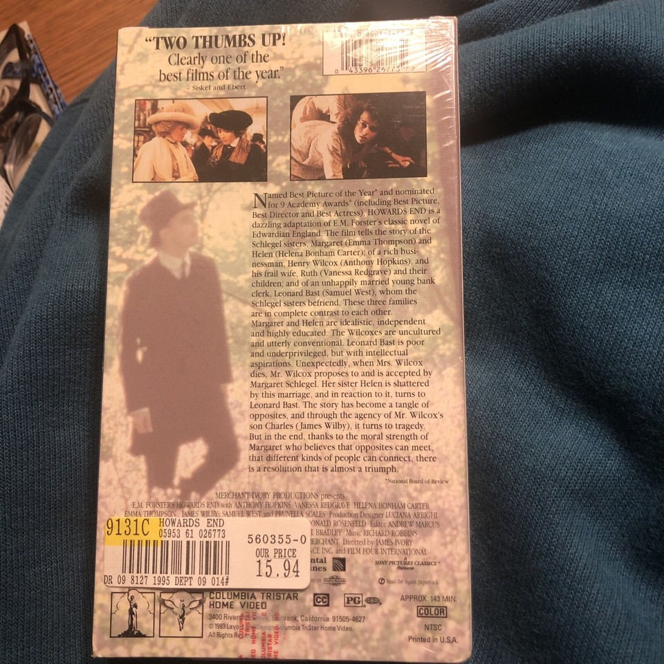 Howards End (VHS, 1993, Closed Captioned) New/factory sealed ...