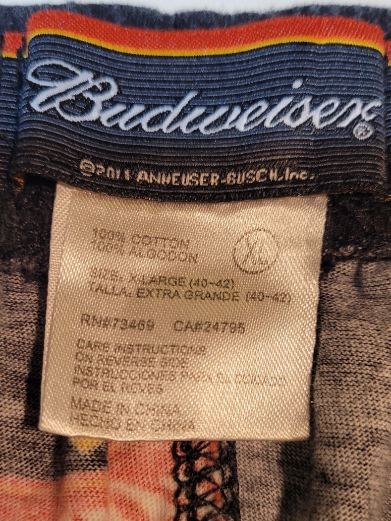 Budweiser Mens Pajama Pants Black Red Logos All Over … - Gem