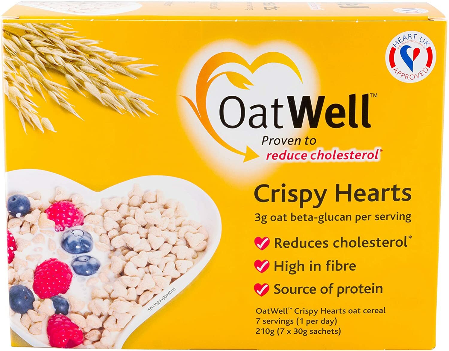 OatWell Crispy Hearts Cereal with Oat Beta-Glucan / Proven to Reduce ...