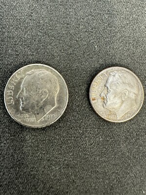 2002 P Dime Multiple Error Inc. Missing 2 On Date & 1973 Dime Missing 3 ...