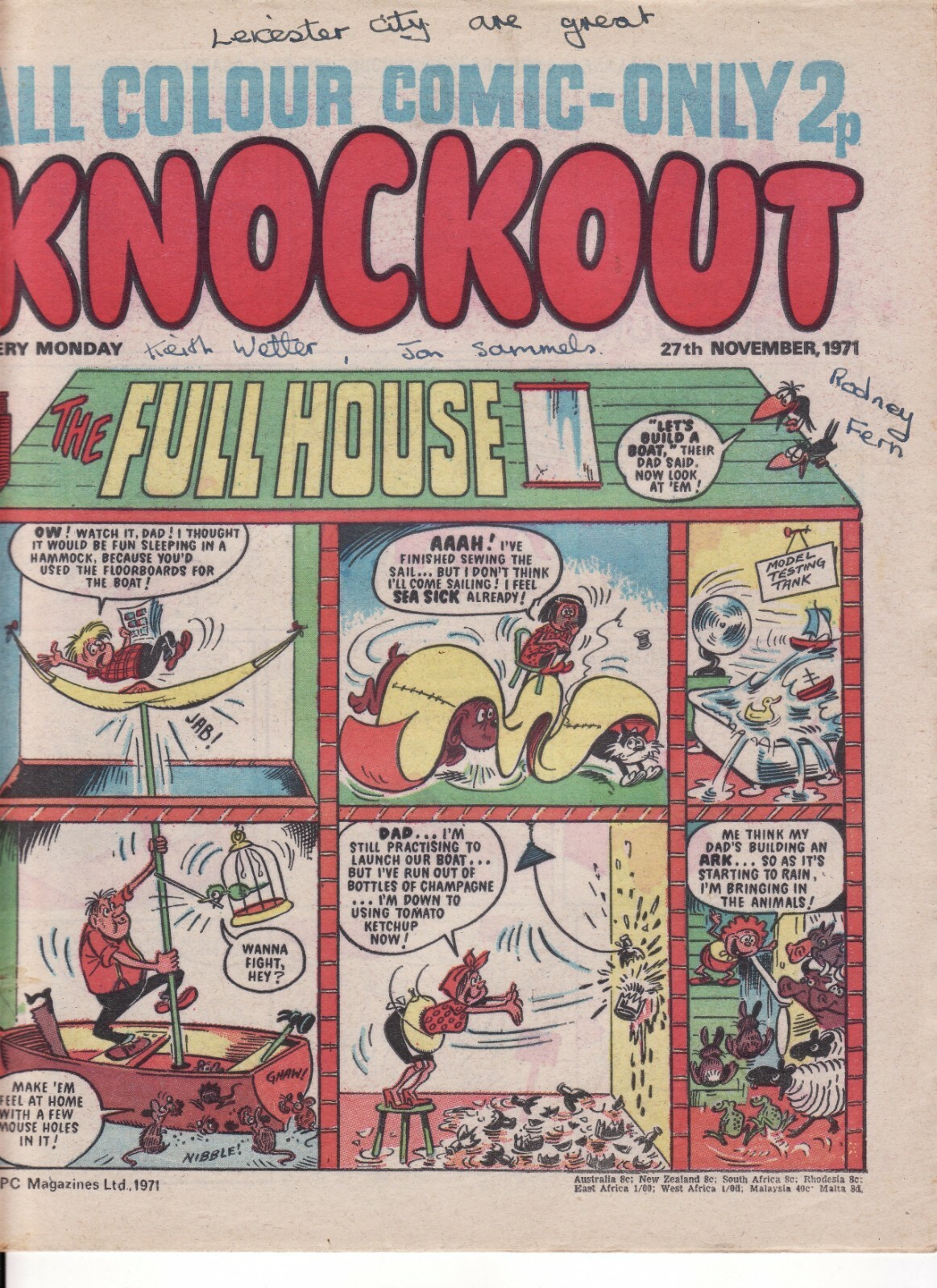 KNOCKOUT COMIC 27/11/71 JOKER FUSS POT SUPER SEVEN PETE'S POCKETS | eBay