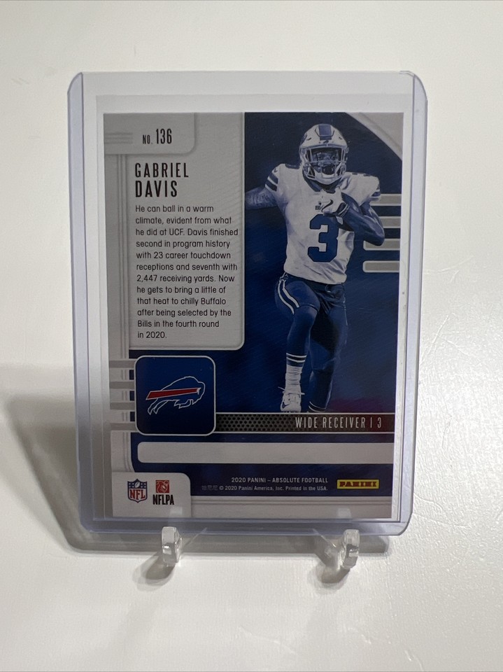 2020 Panini Absolute Gabriel Davis Rookie Card Buffalo Bills RC 136 | eBay