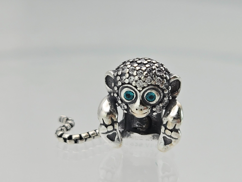 Authentic Pandora Sparkling Monkey Tale Charm | eBay