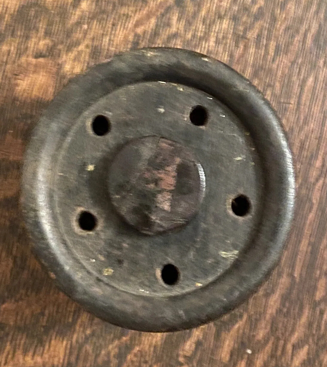 RARE! Antique S. Silliman & Co. Wooden Inkwell Quill Holes W/ Glass ...