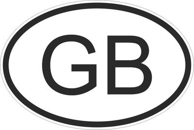 Sticker flag oval code country car great britain british gb | eBay ...