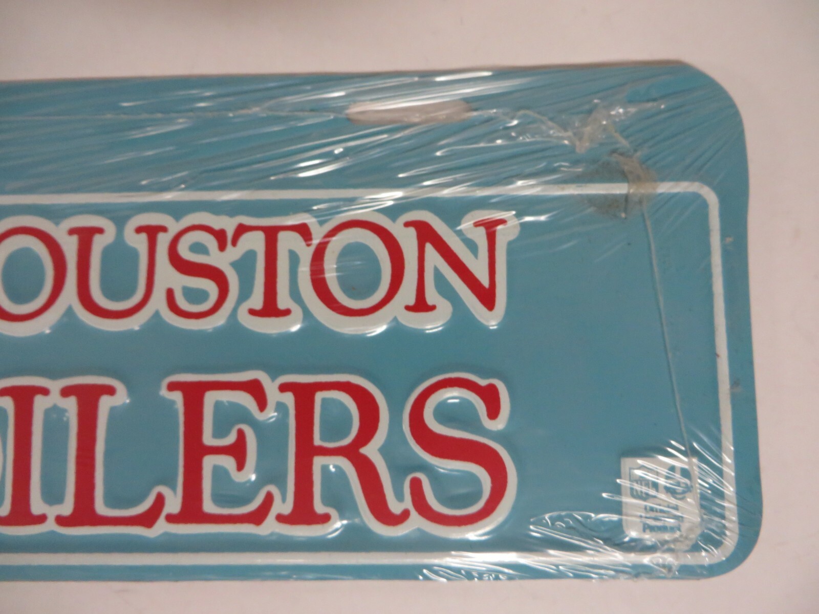 Vintage HOUSTON OILERS License Plate 12" x 4" NEW Official Licensed NFL ...