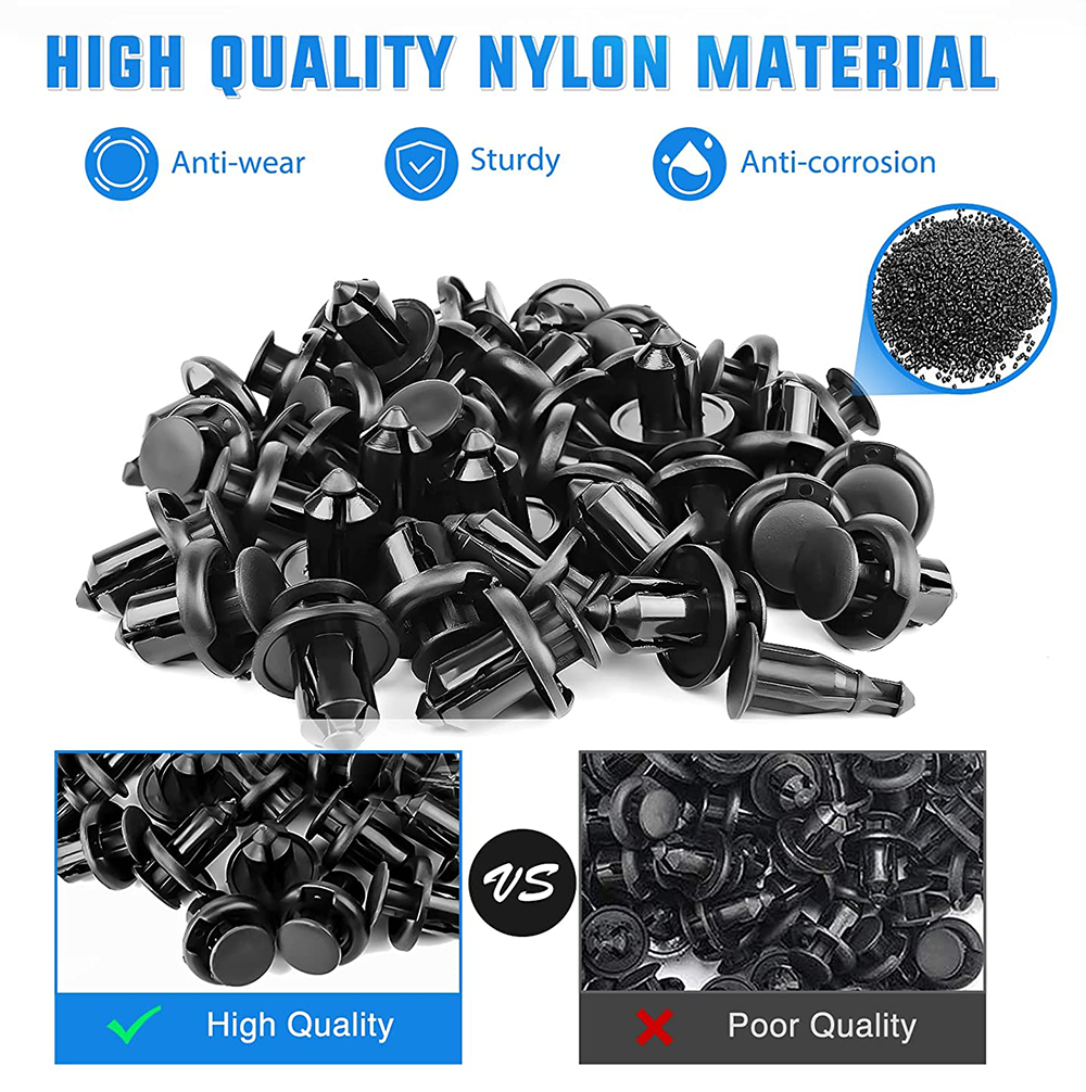 100x Honda & Acura Trim Panel Clips Bumper Fender Push Pin Rivet 10mm ...